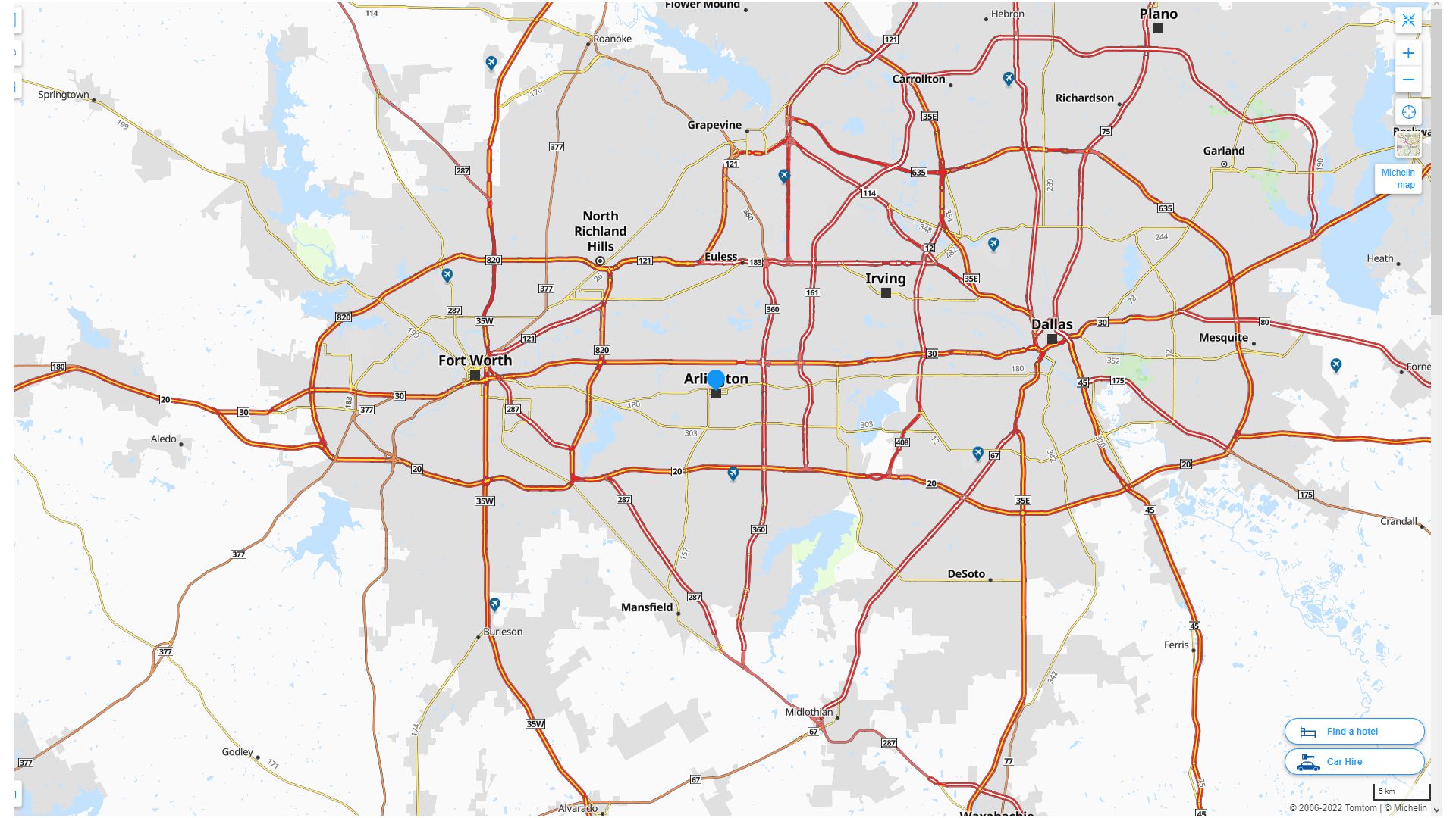 Arlington, Texas Map
