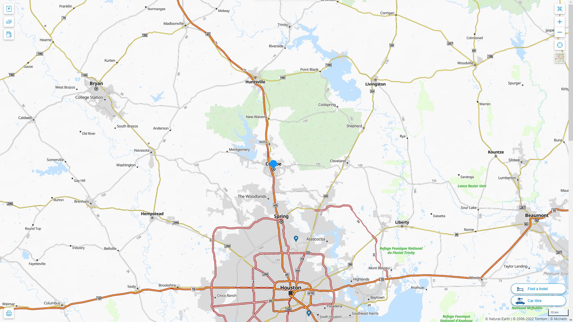 Conroe, Texas Map