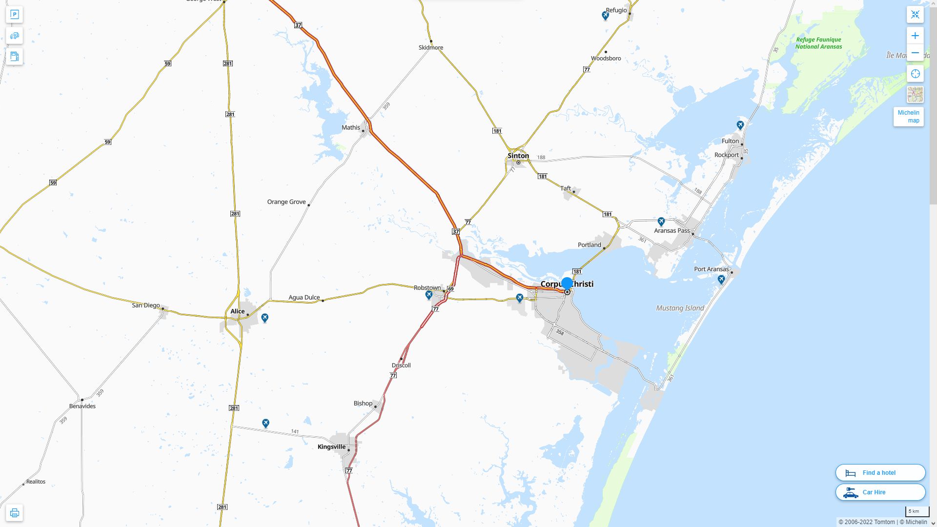 Corpus Christi, Texas Map