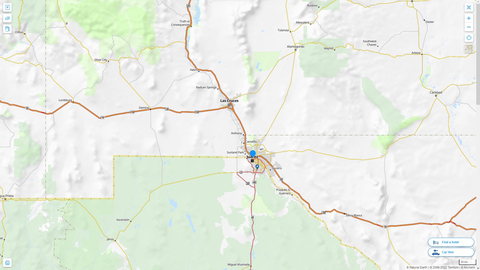 El Paso Texas Map - United States