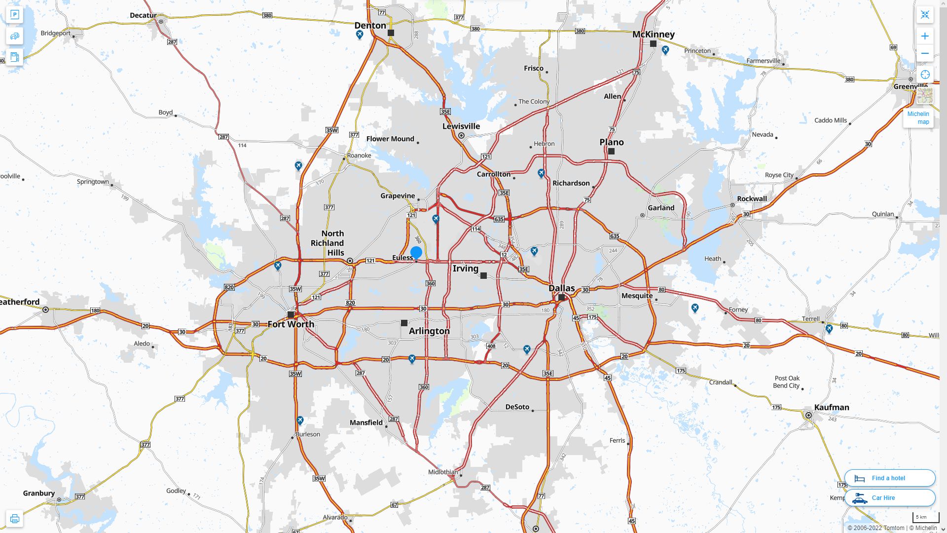Euless, Texas Map