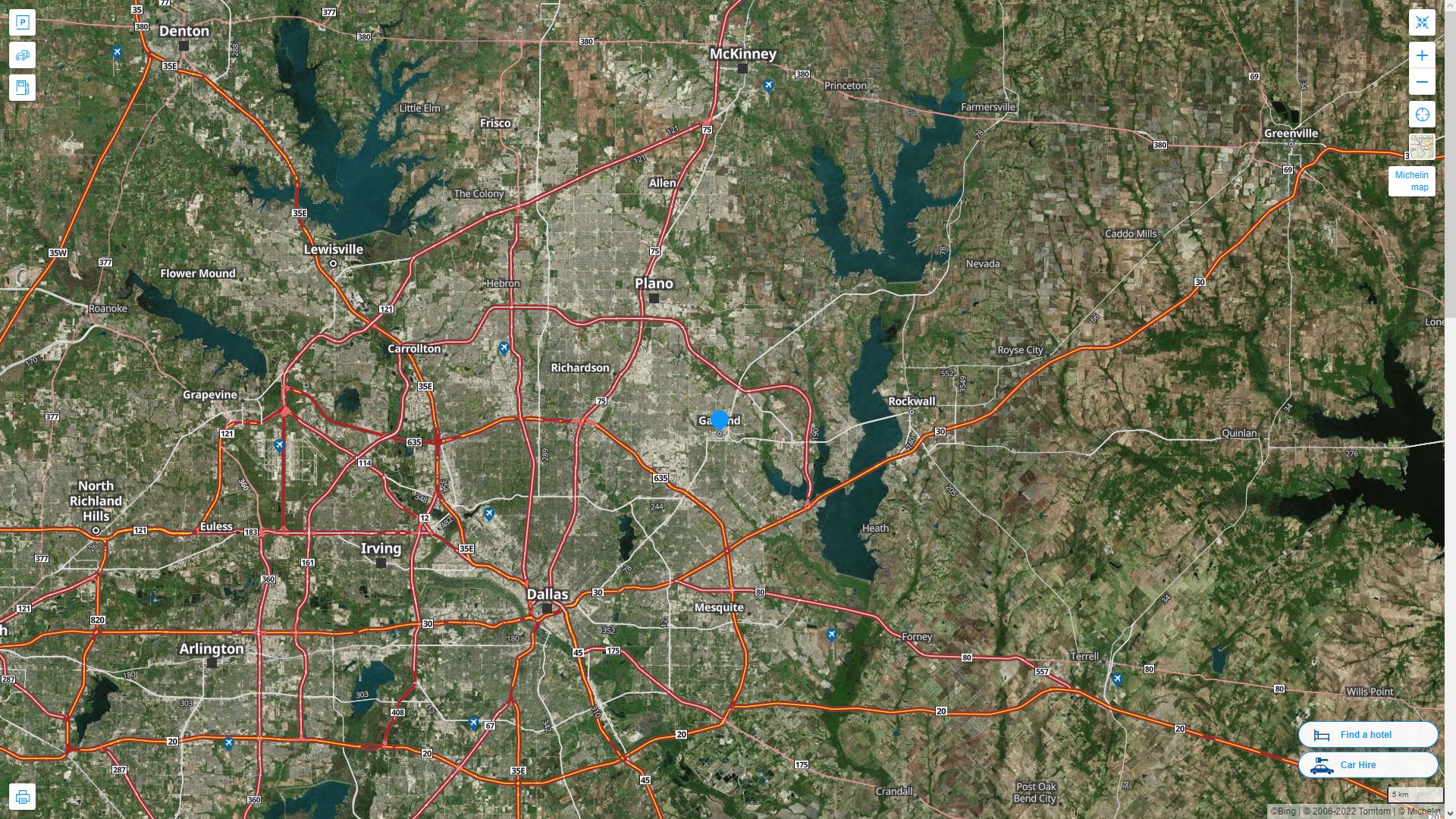 Garland, Texas Map