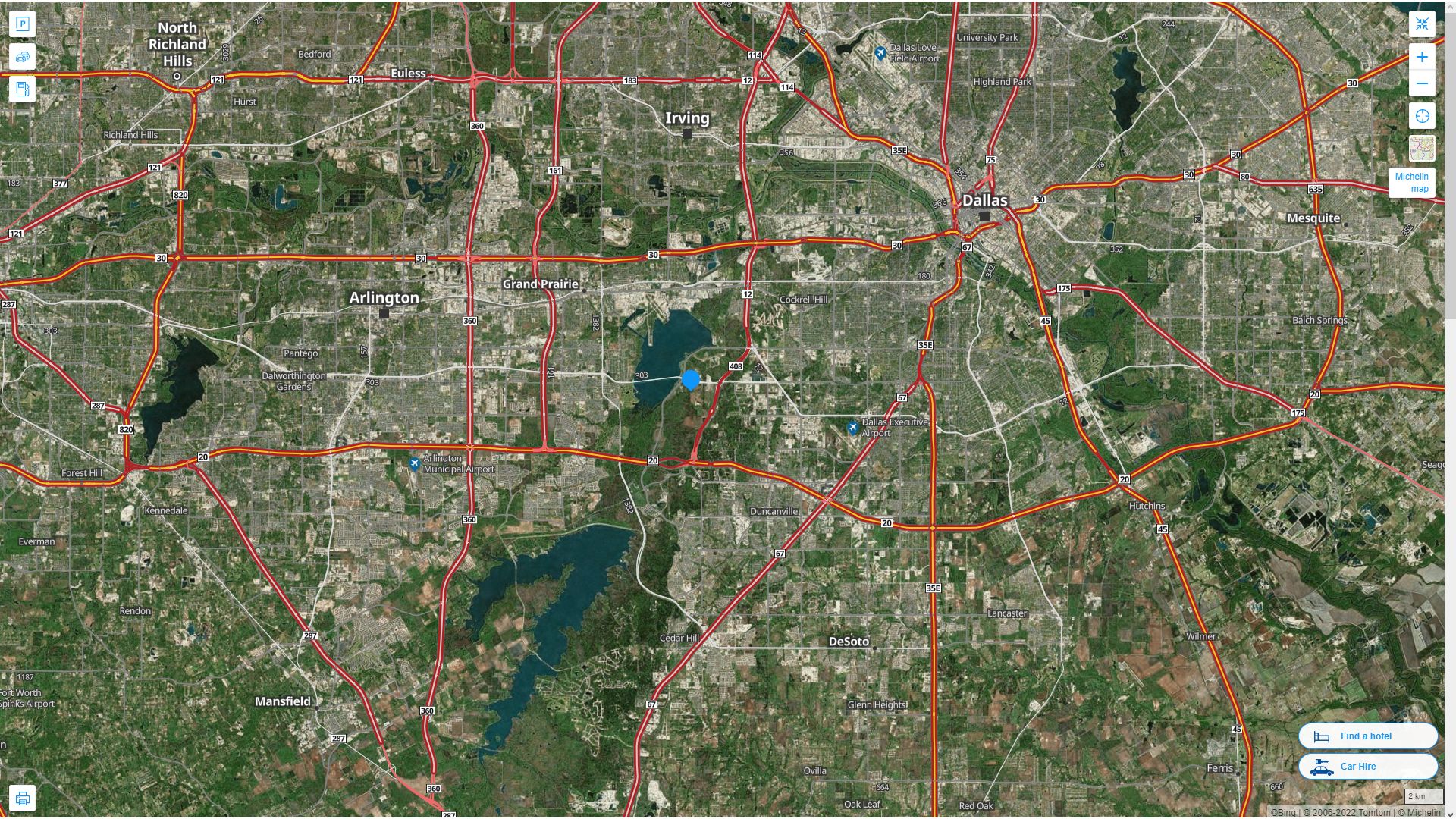 Grand Prairie, Texas Map