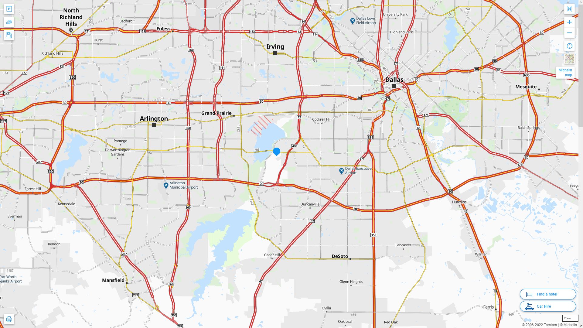 Grand Prairie, Texas Map