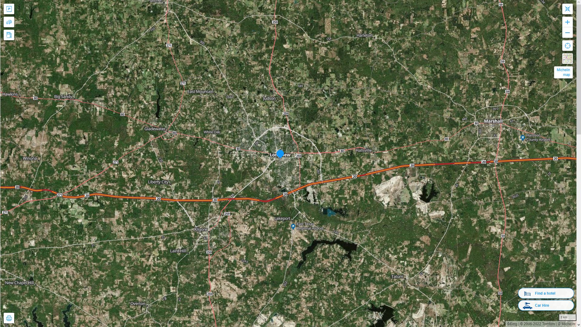 Longview Texas Map - United States