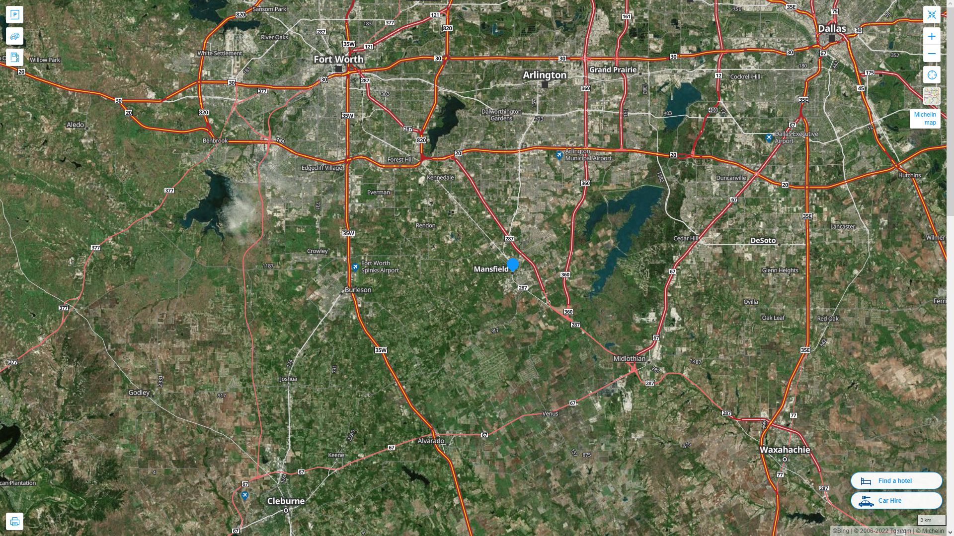 Mansfield, Texas Map