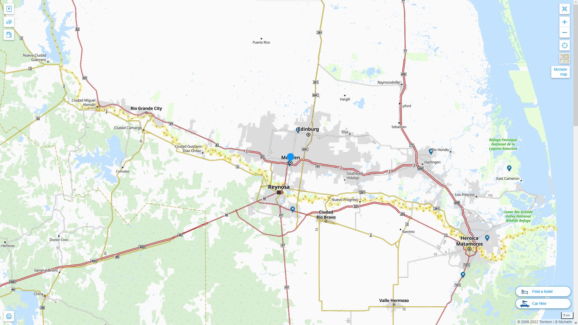 McAllen, Texas Map