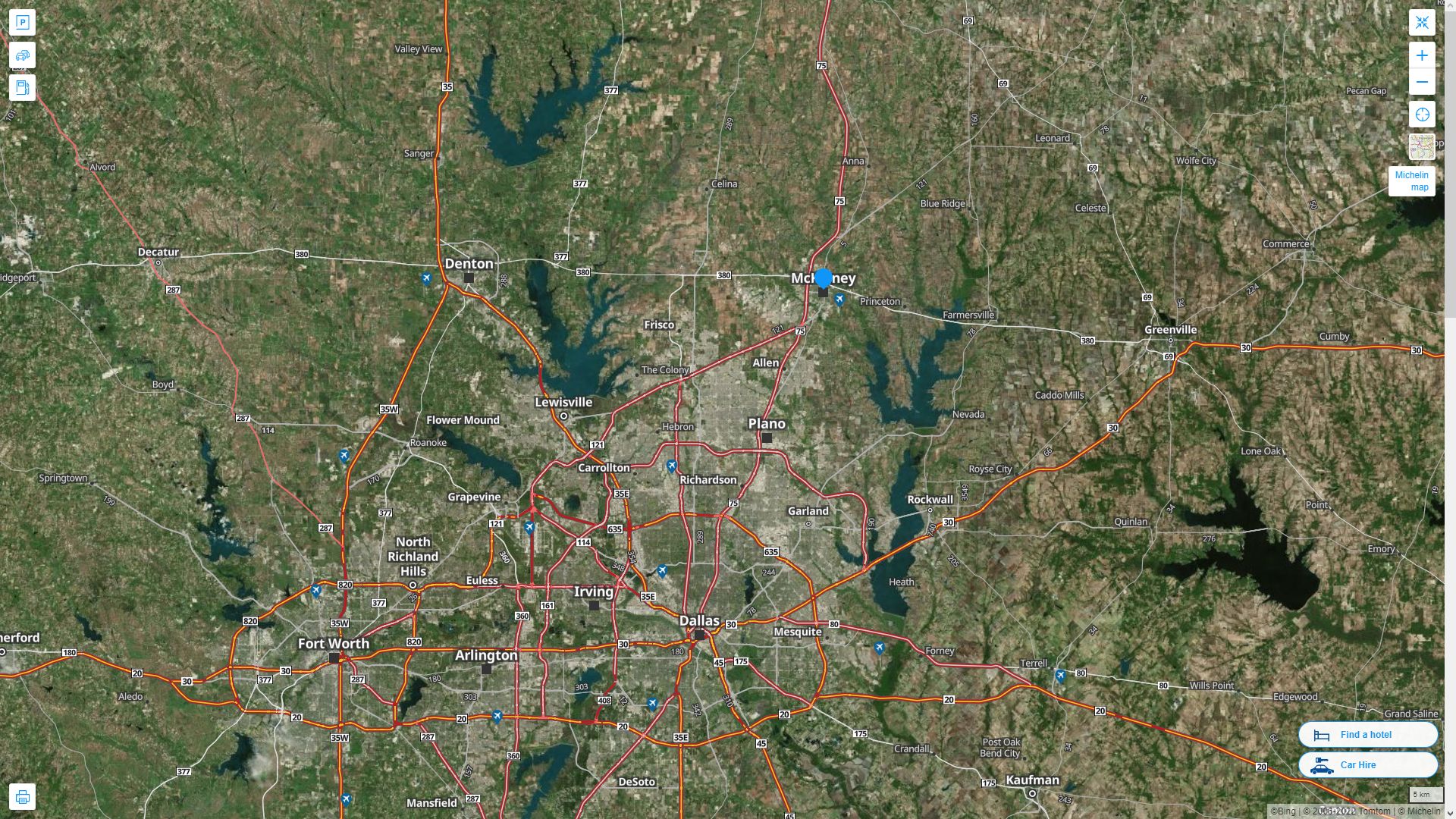 McKinney, Texas Map
