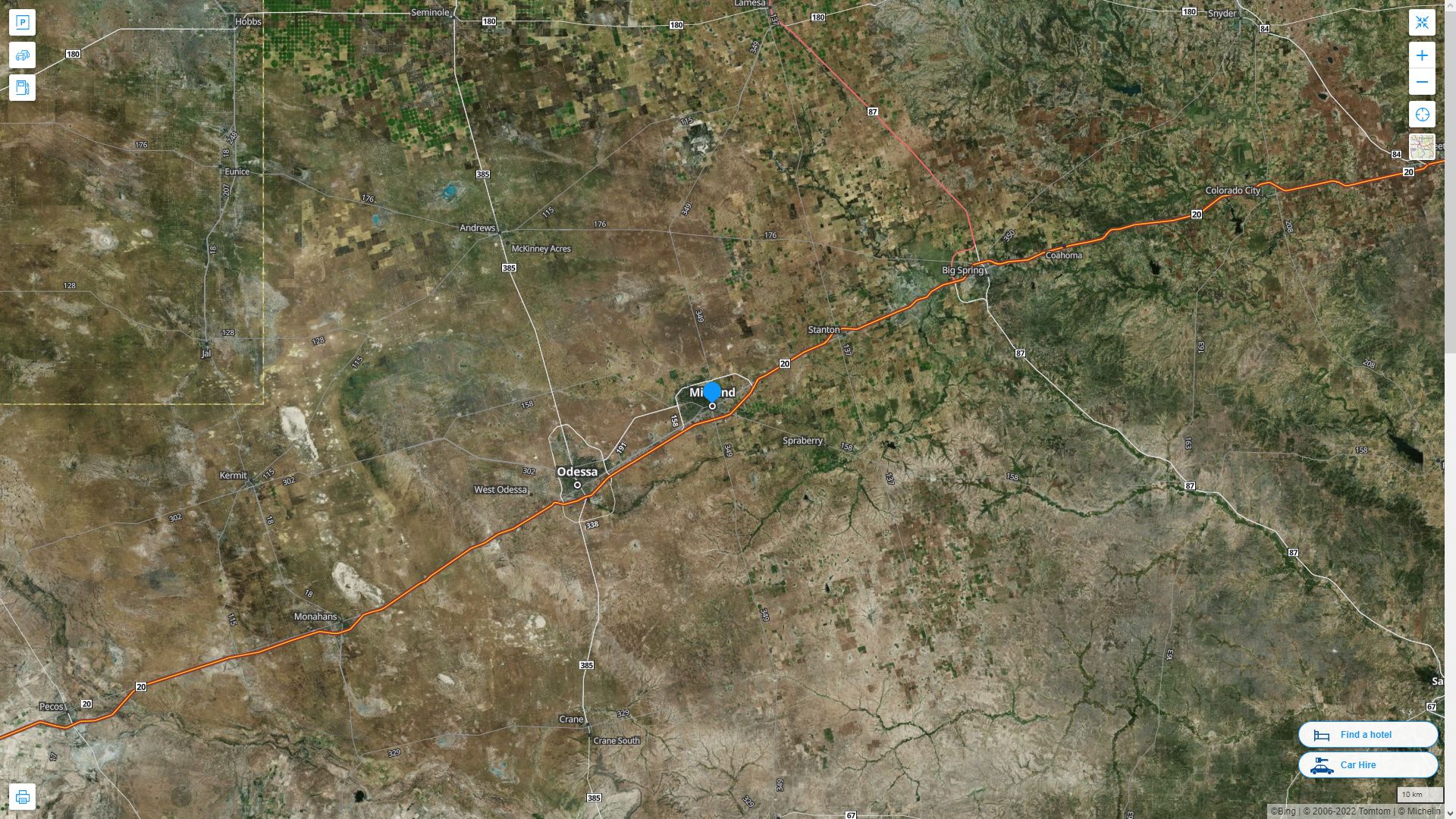 Midland, Texas Map