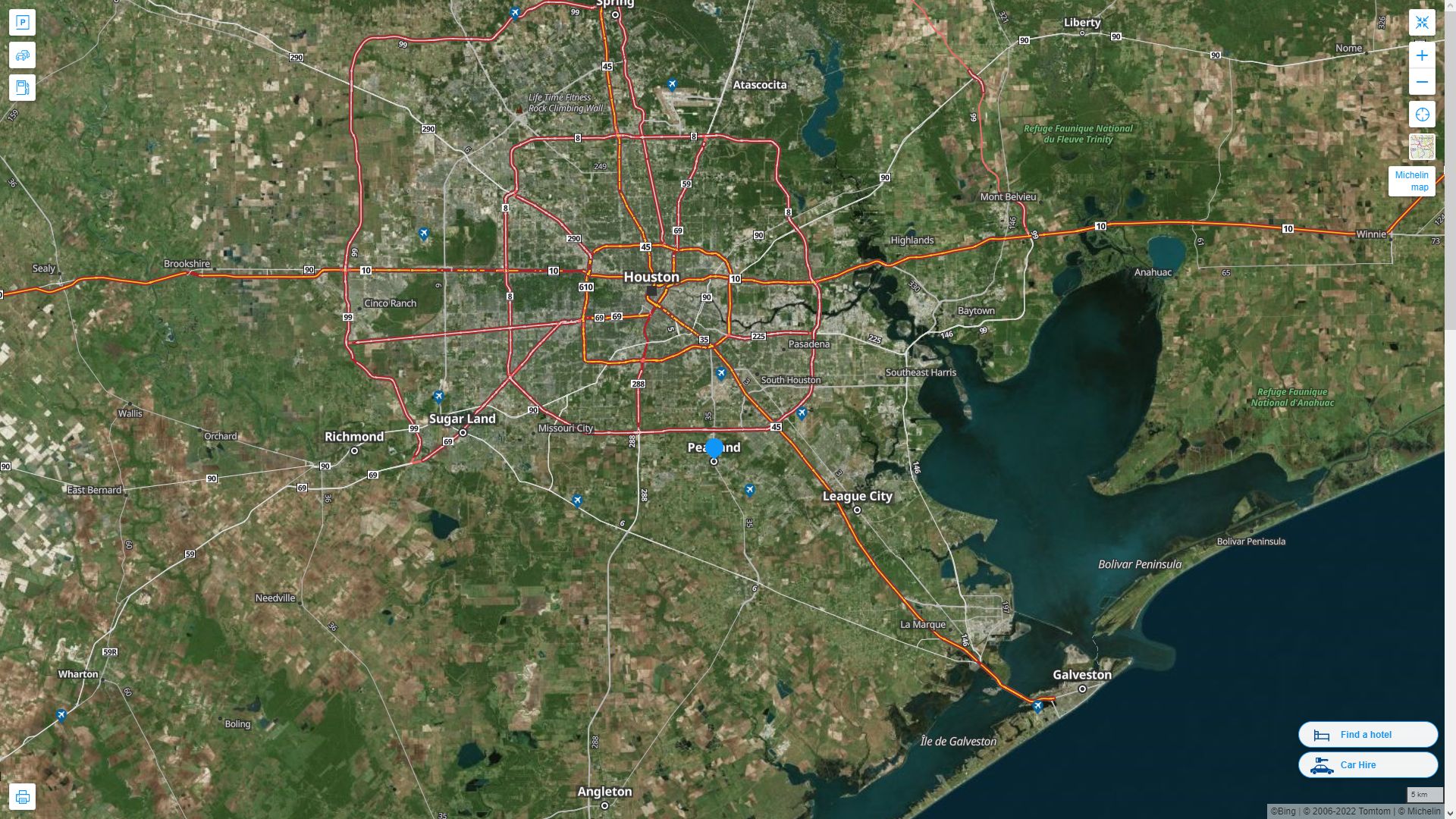 Pearland, Texas Map