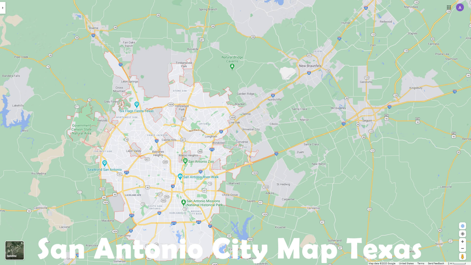 San Antonio, Texas Map