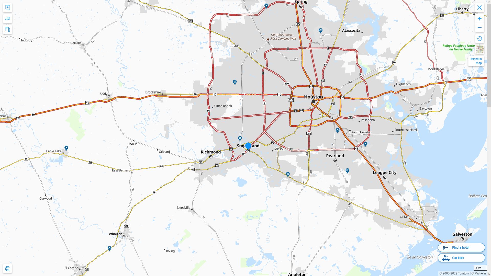 Sugar Land, Texas Map
