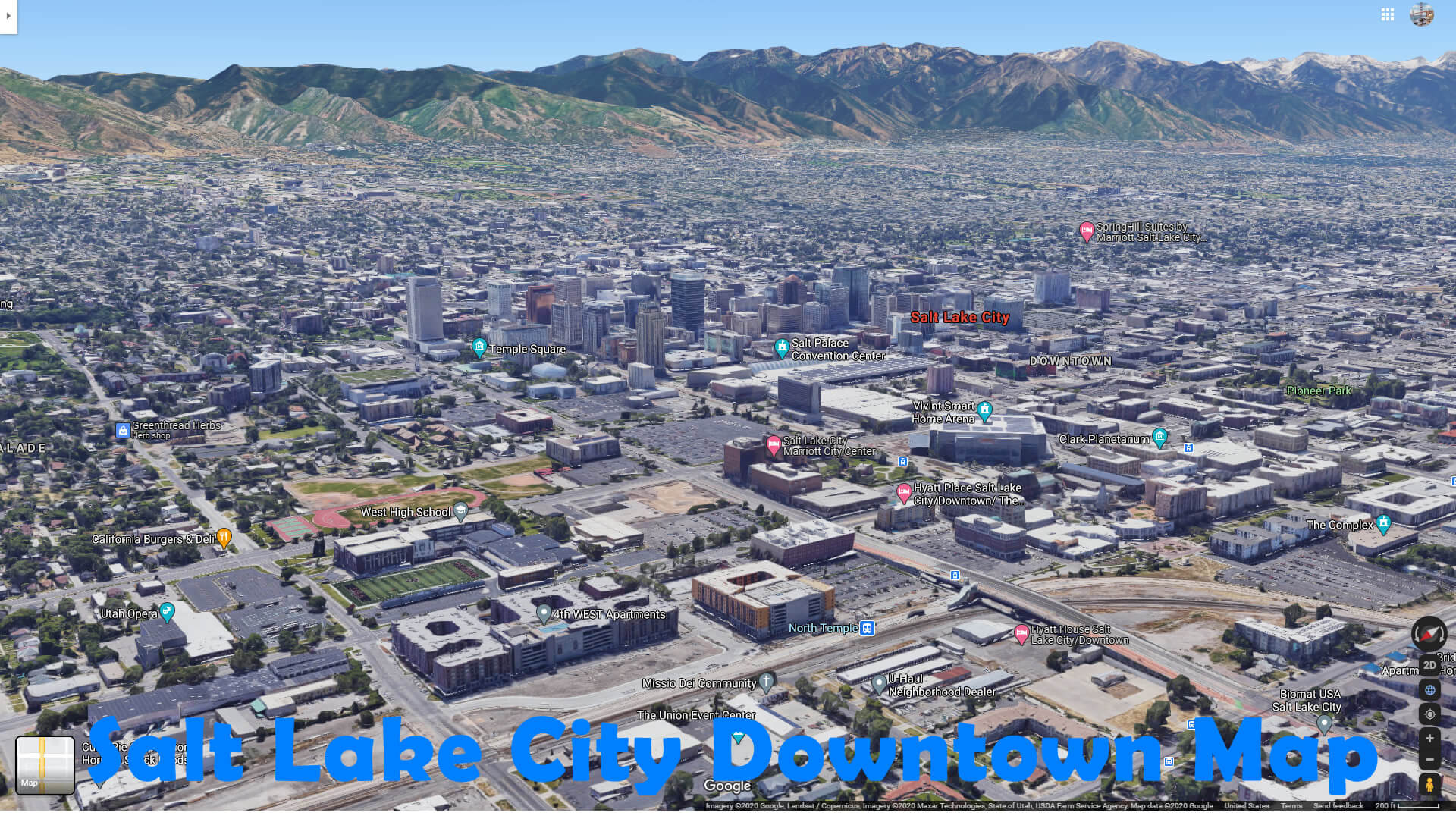 Salt Lake City, Utah Map