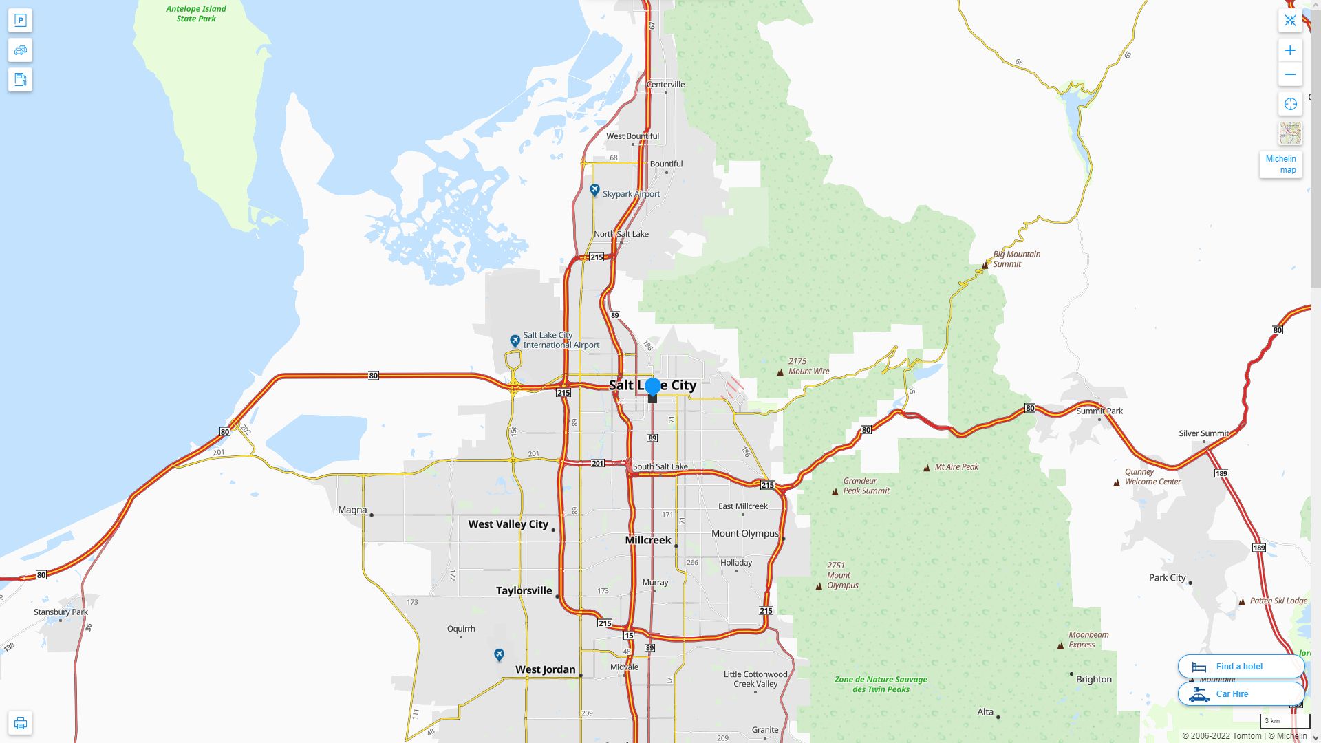 Salt Lake City, Utah Map