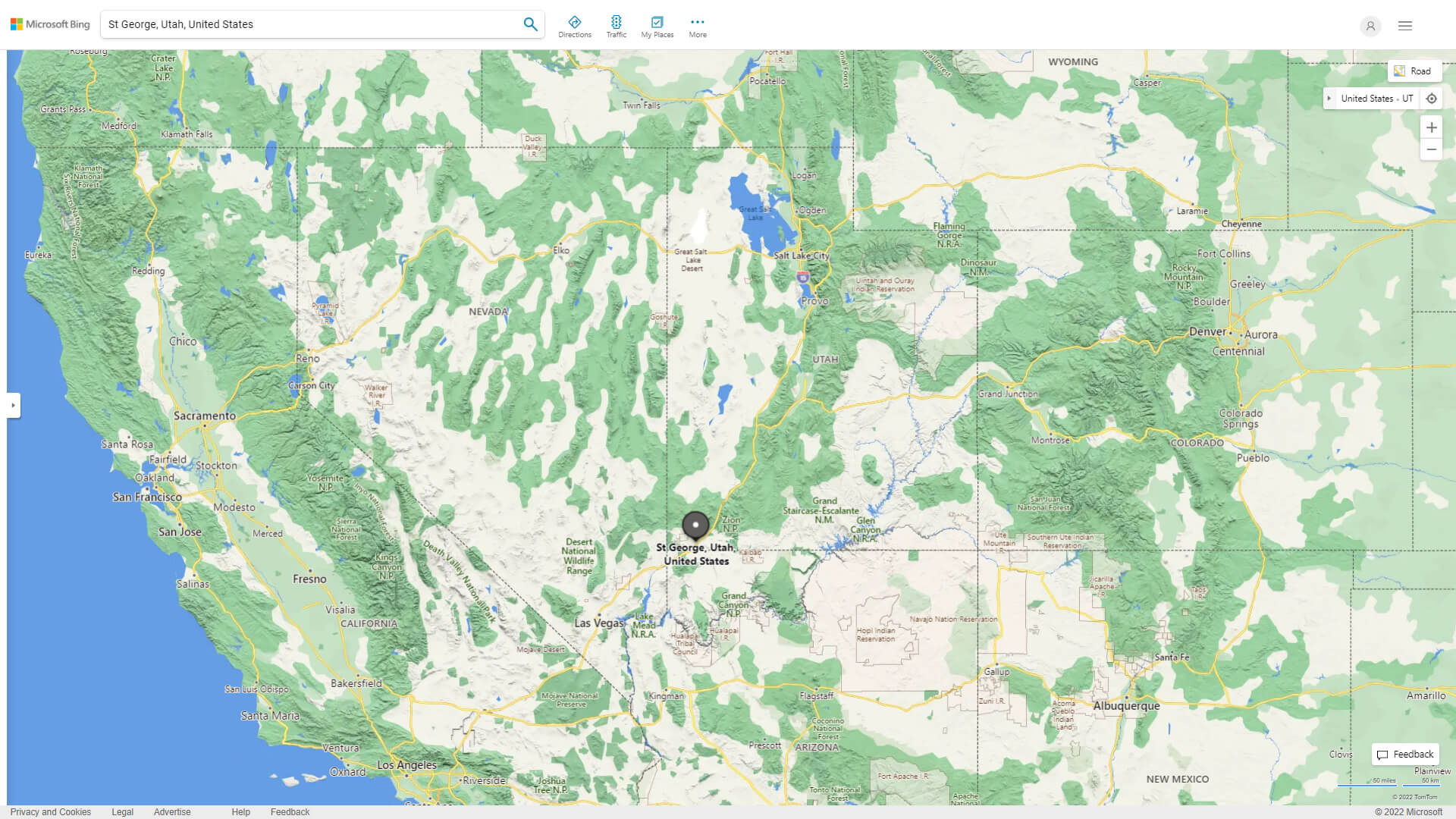 St. George, Utah Map