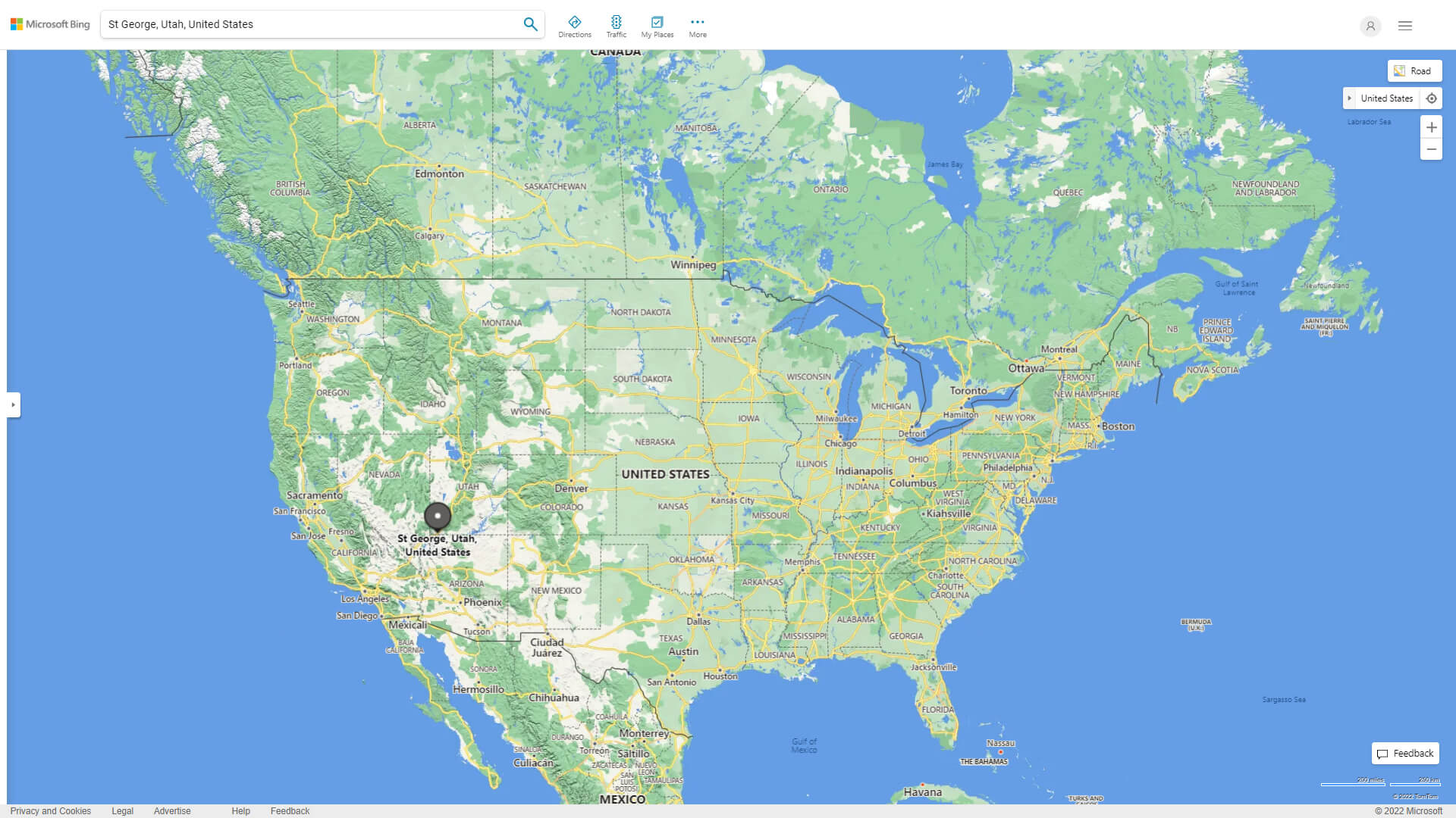 St. George, Utah Map