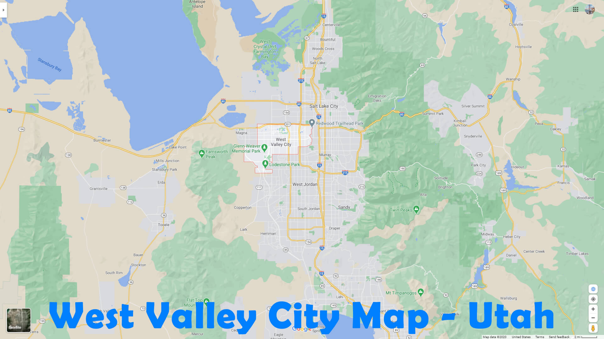 West Valley City Utah Map - United States