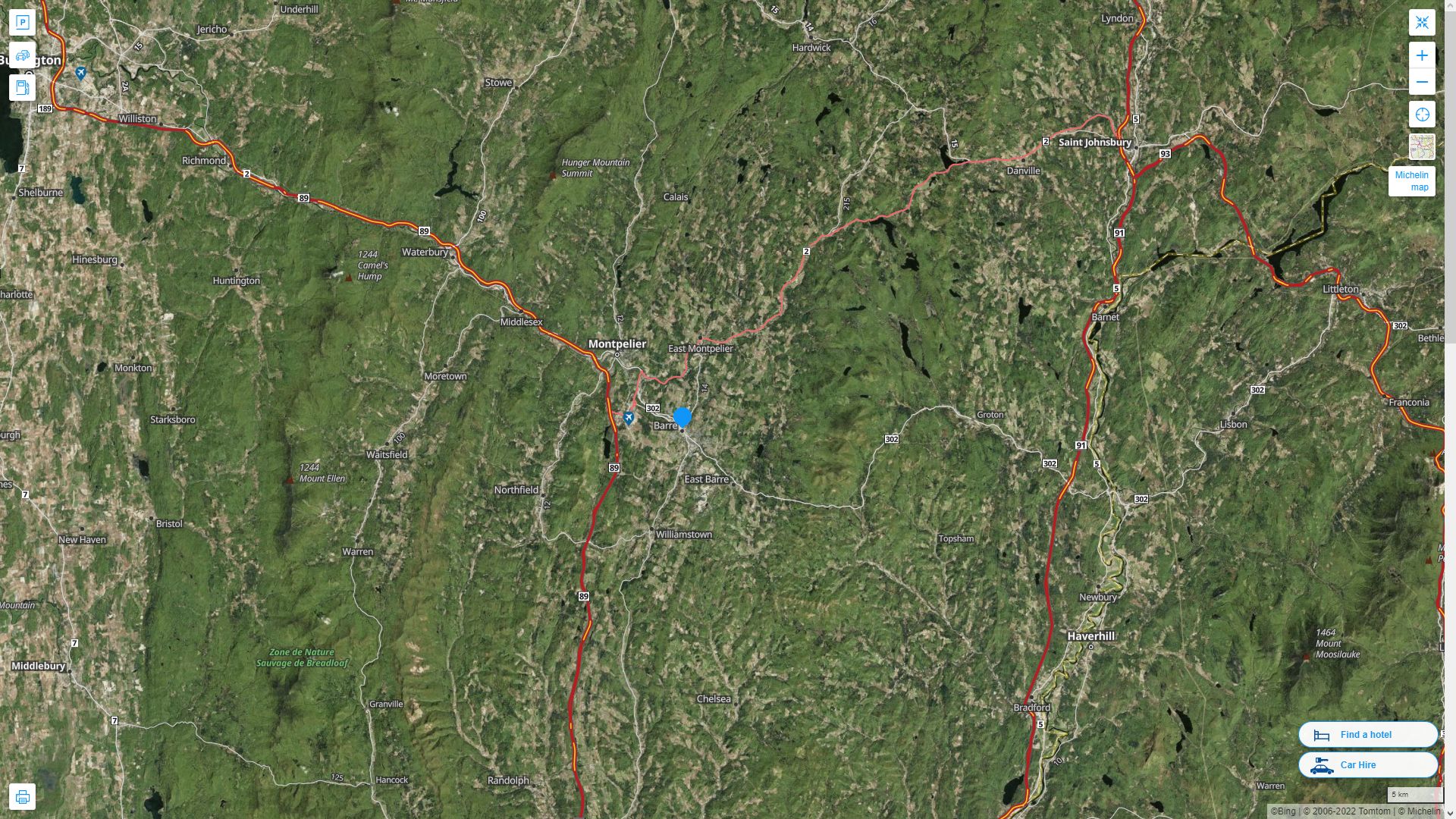 Barre, Vermont Map