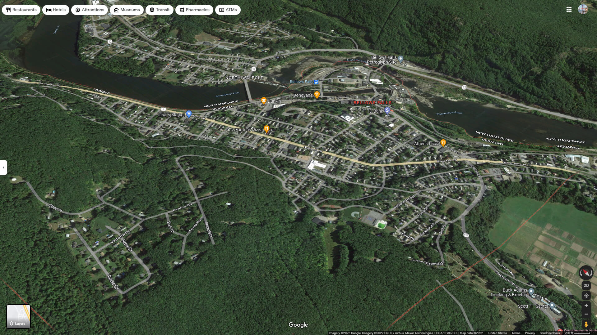 Bellows Falls, Vermont Map