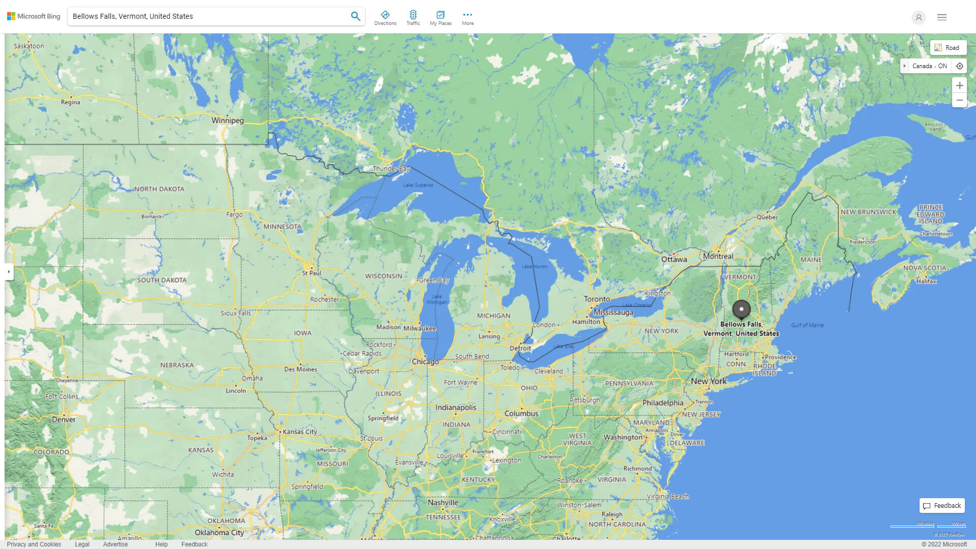 Bellows Falls, Vermont Map