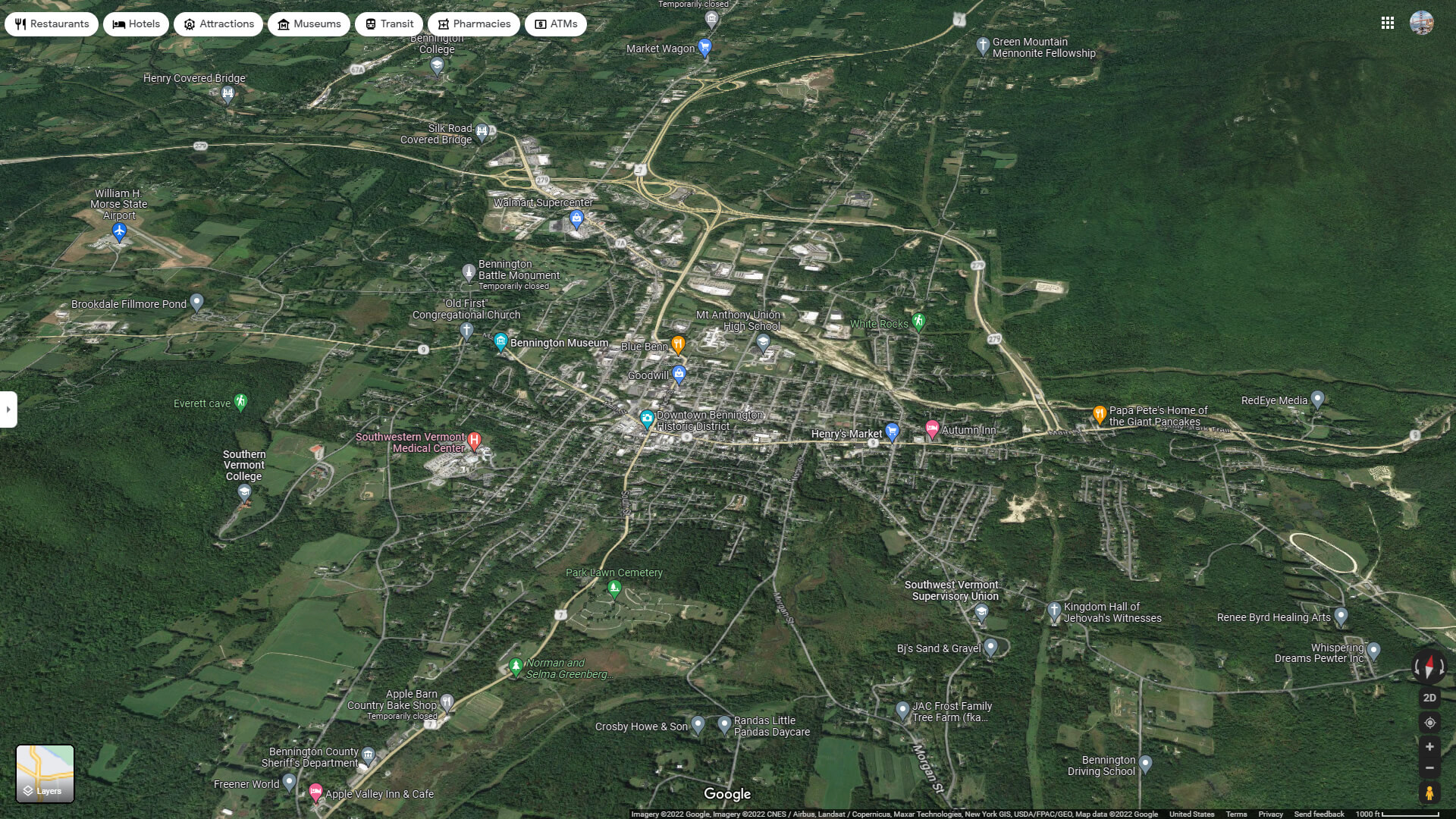 Bennington Vermont Map - United States