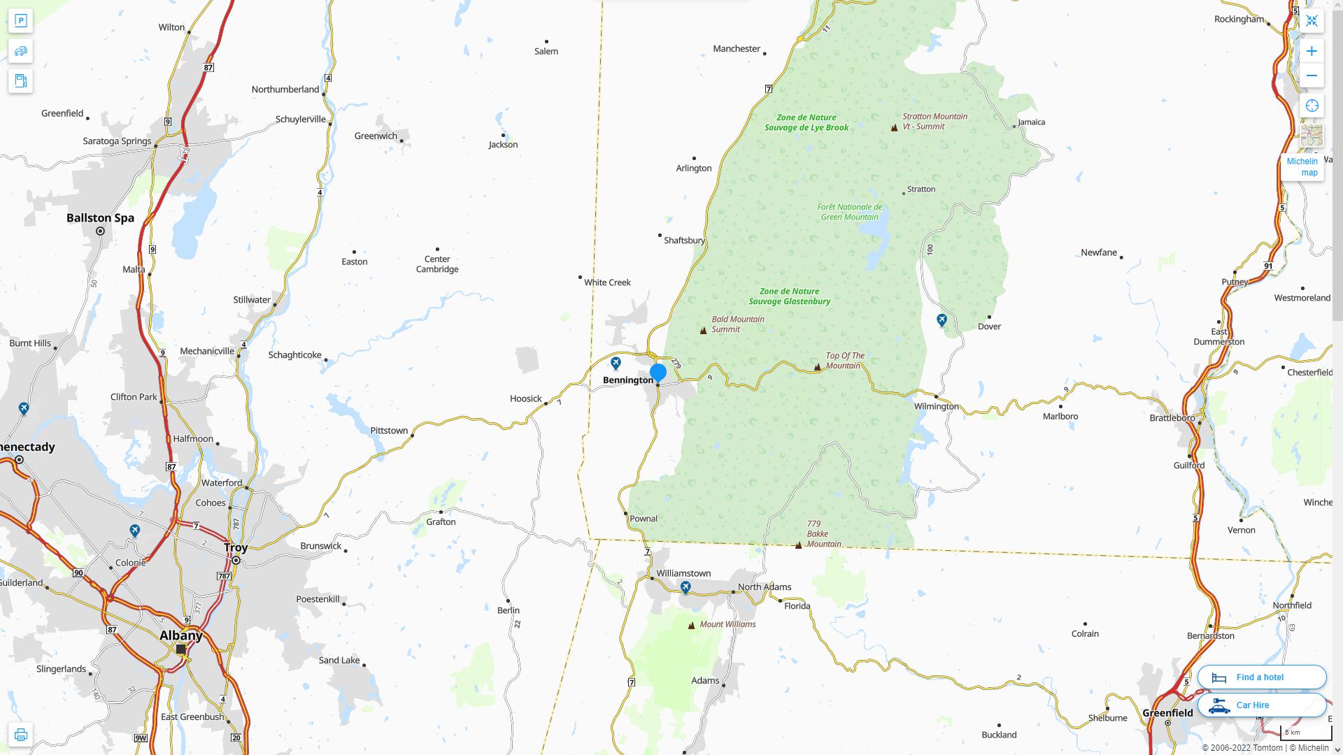 Bennington Vermont Map - United States