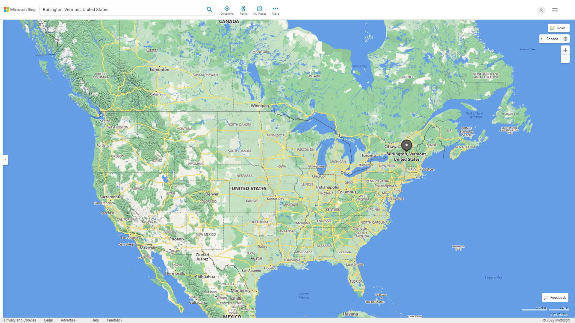 Burlington, Vermont Map