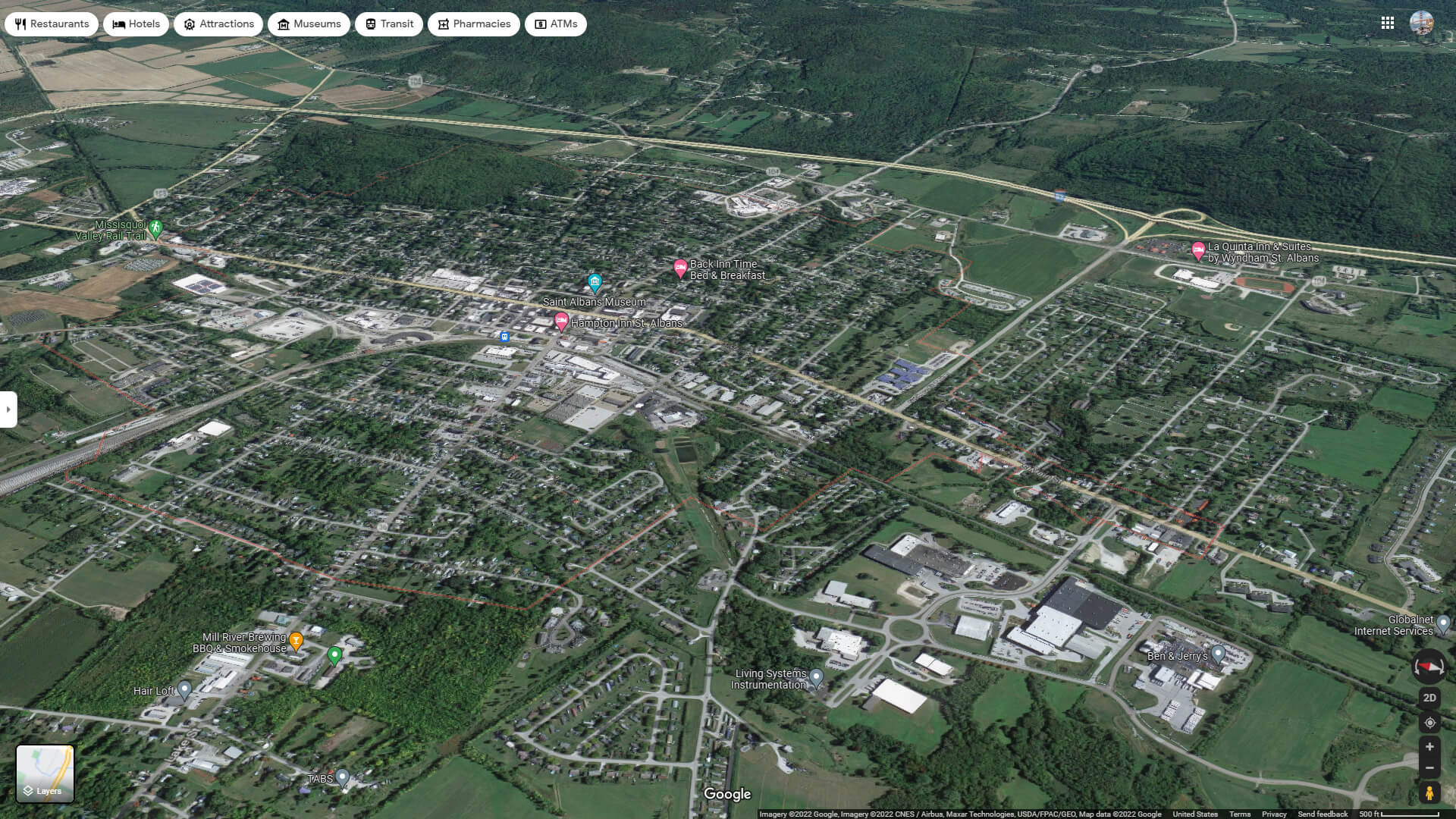 St. Albans, Vermont Map