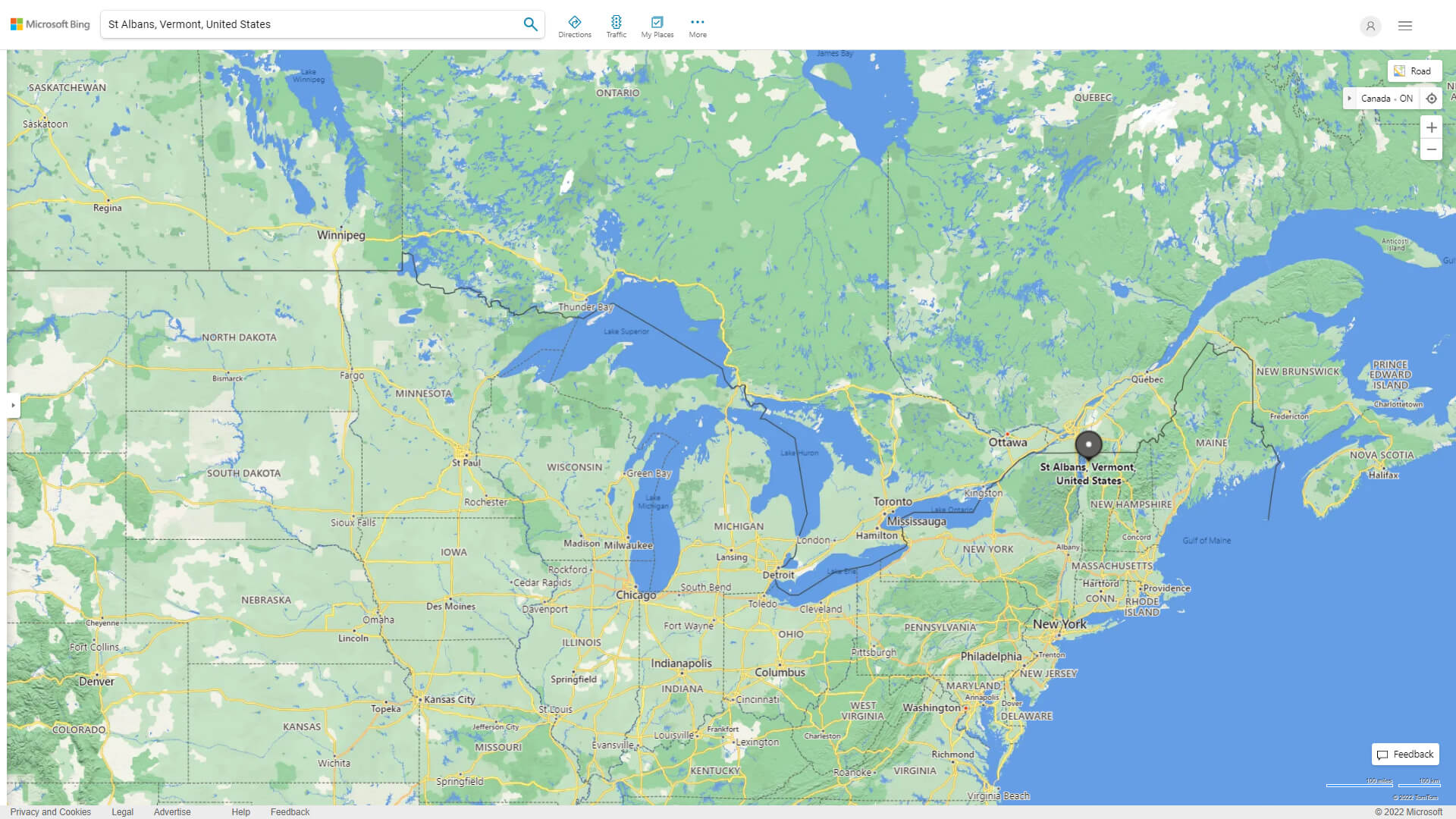 St. Albans Vermont Map - United States