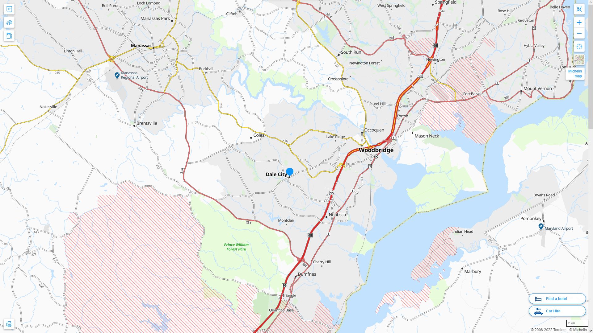 Dale City, Virginia Map