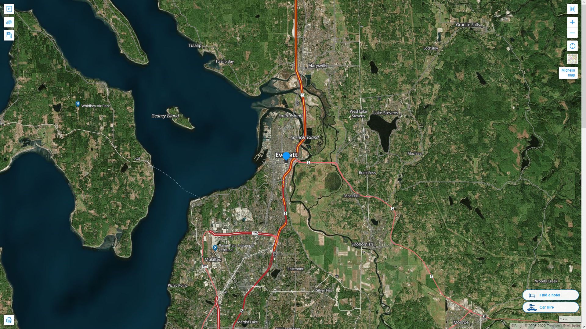 Everett, Washington Map