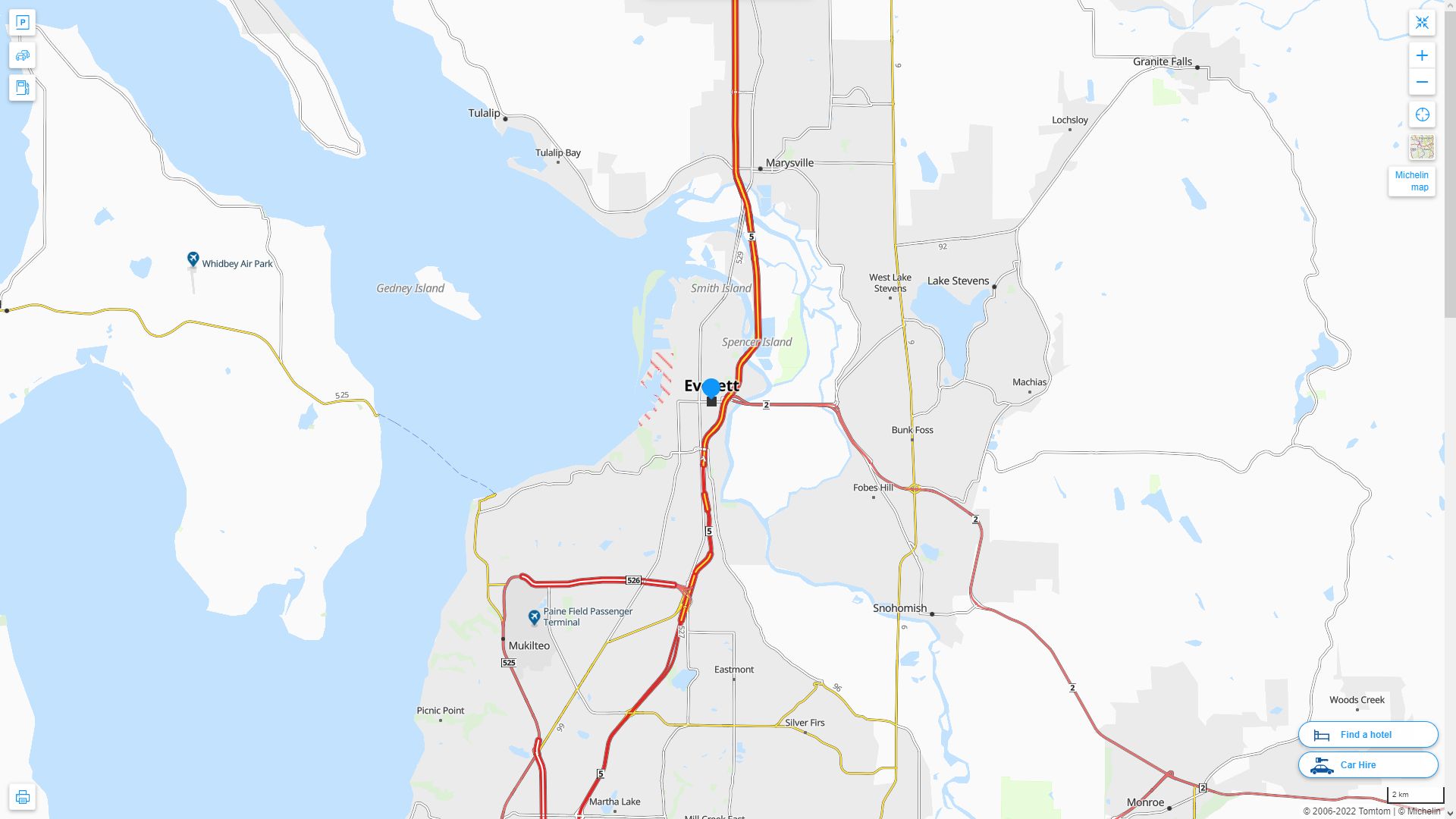 Everett, Washington Map
