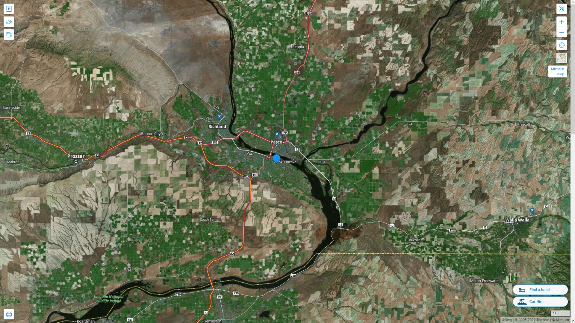 Kennewick, Washington Map
