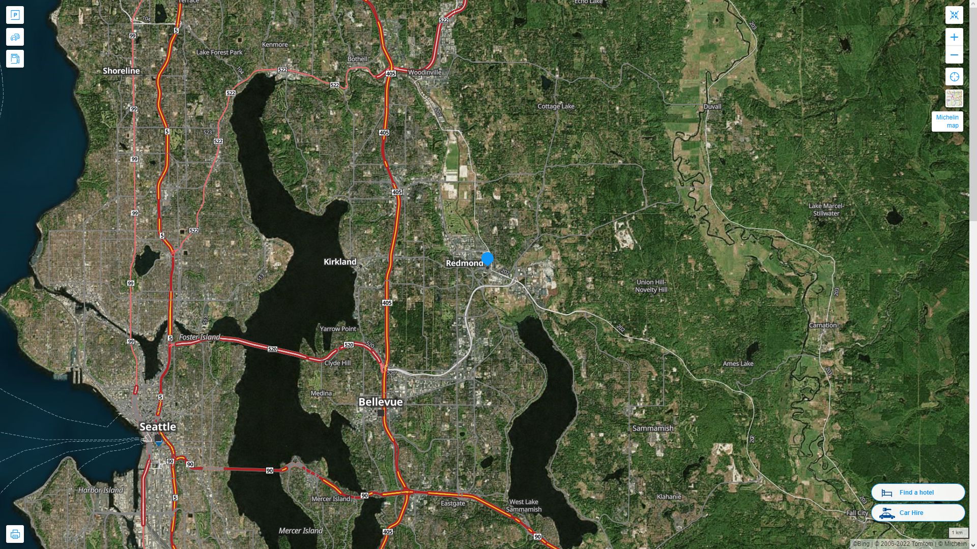 Redmond, Washington Map