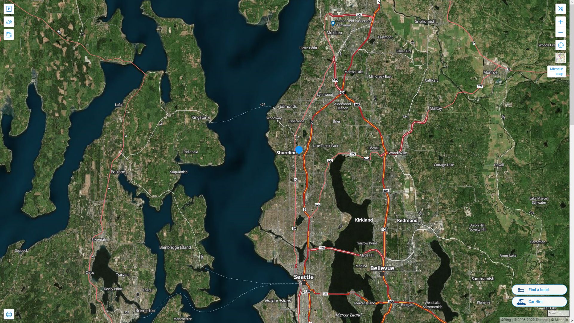 Shoreline, Washington Map