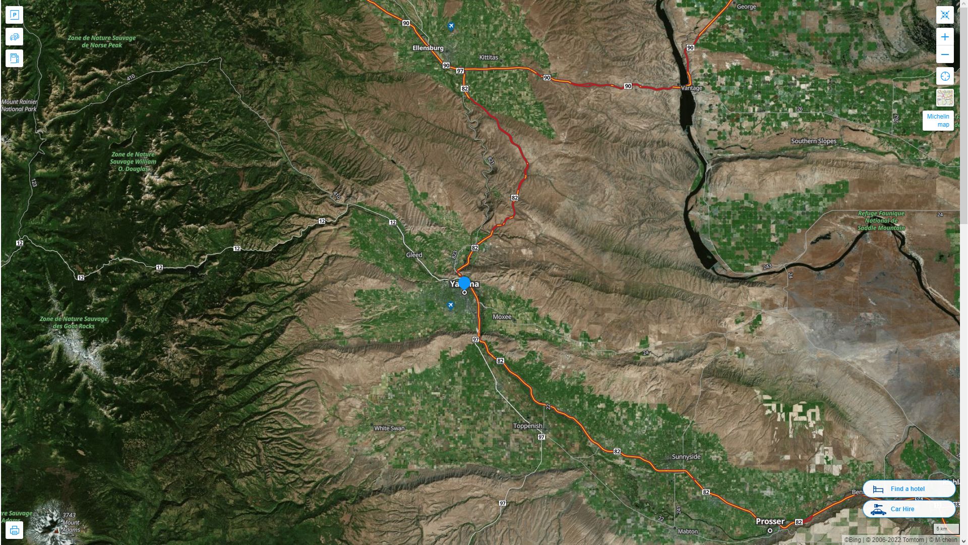 Yakima, Washington Map