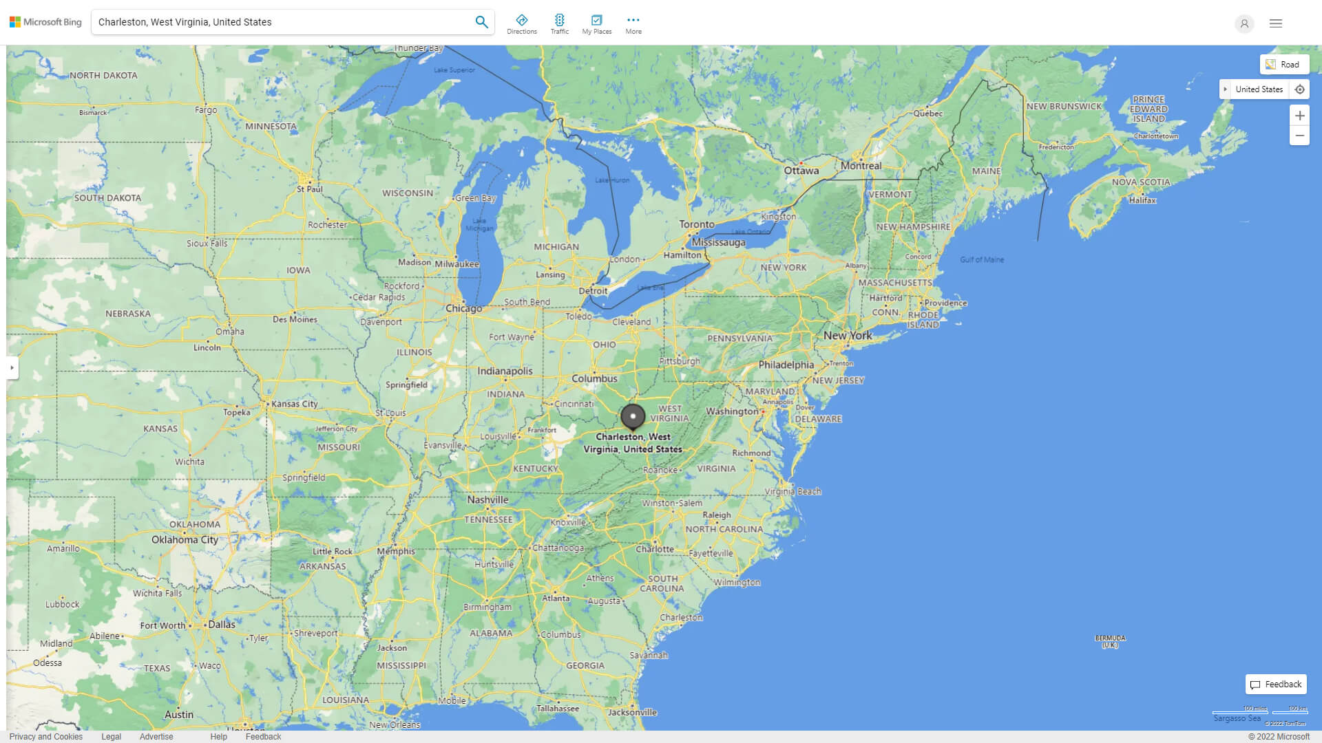Charleston, West Virginia Map