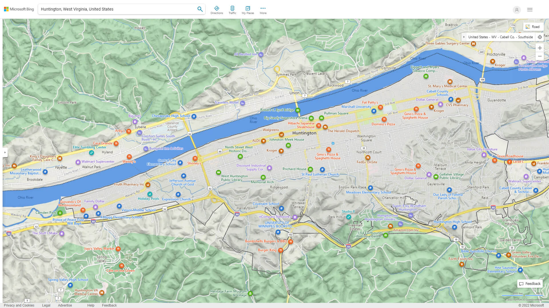 Huntington West Virginia Map - United States