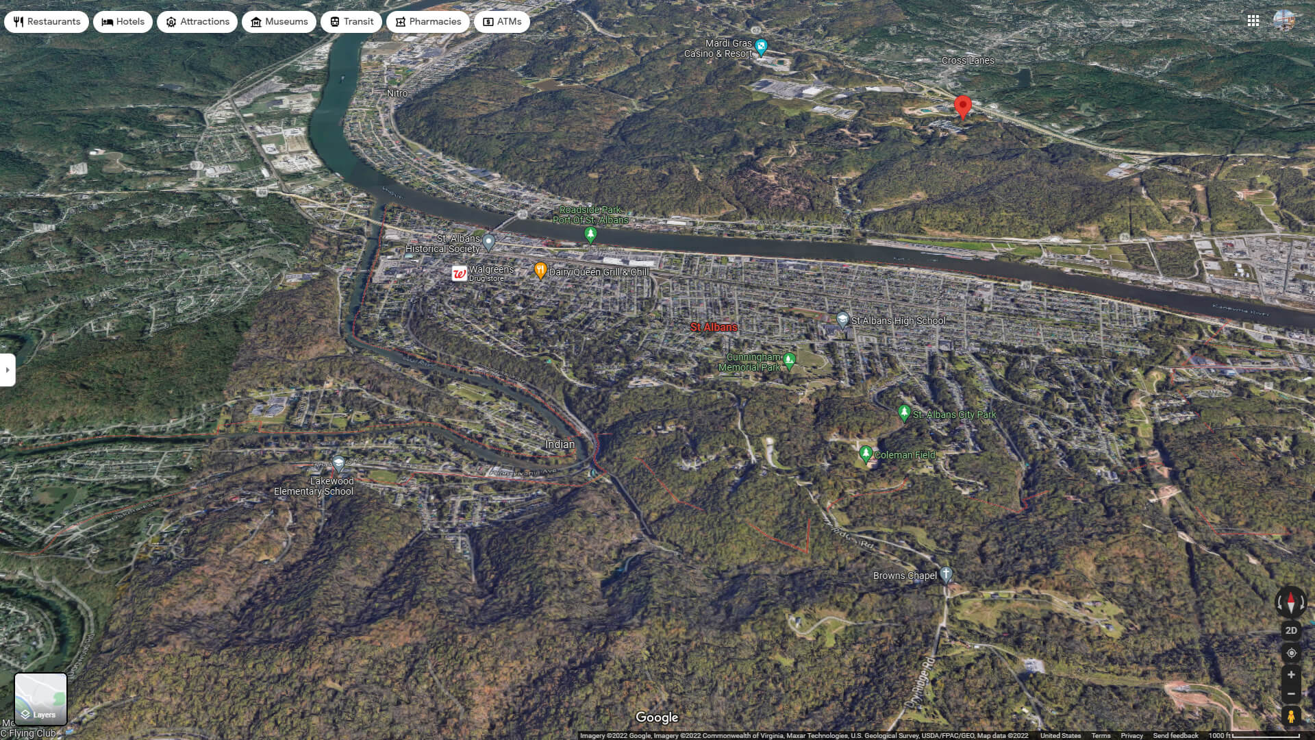 St. Albans, West Virginia Map