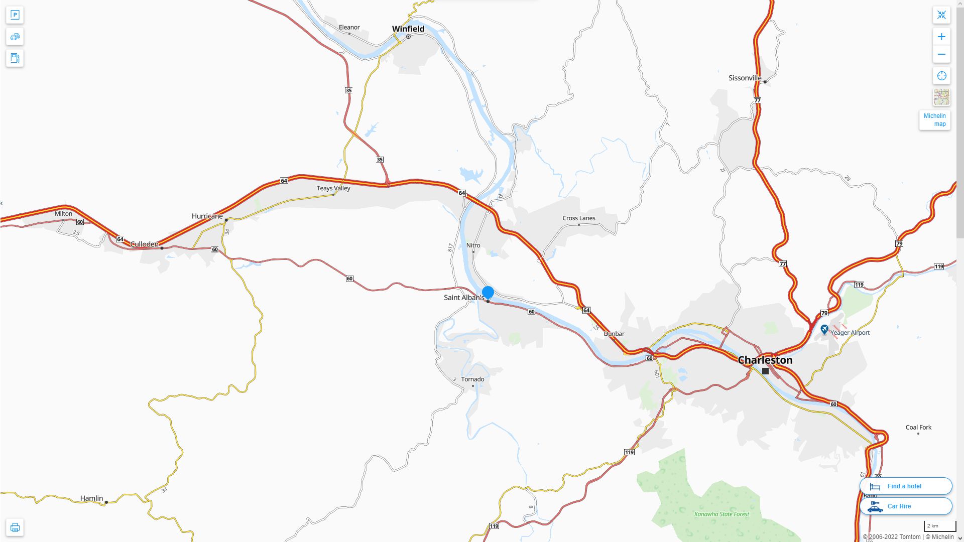 St. Albans, West Virginia Map