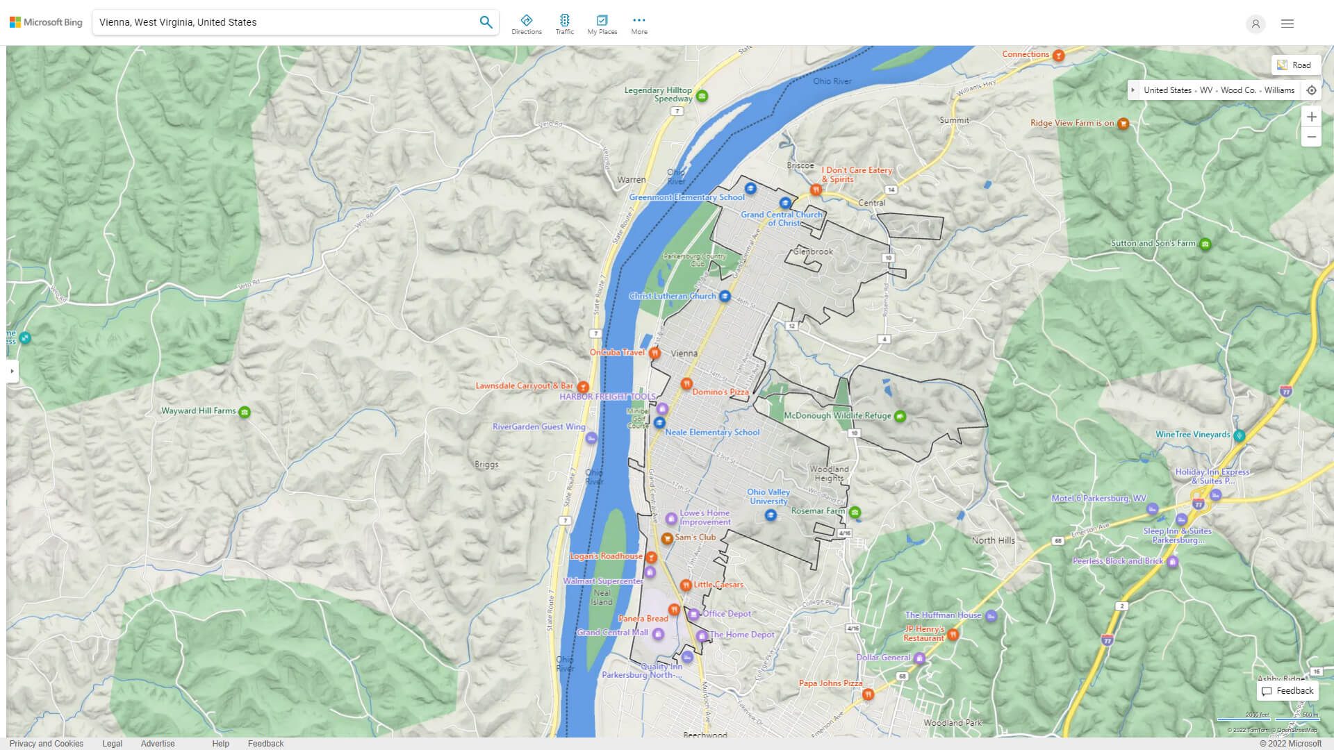 Vienna, West Virginia Map