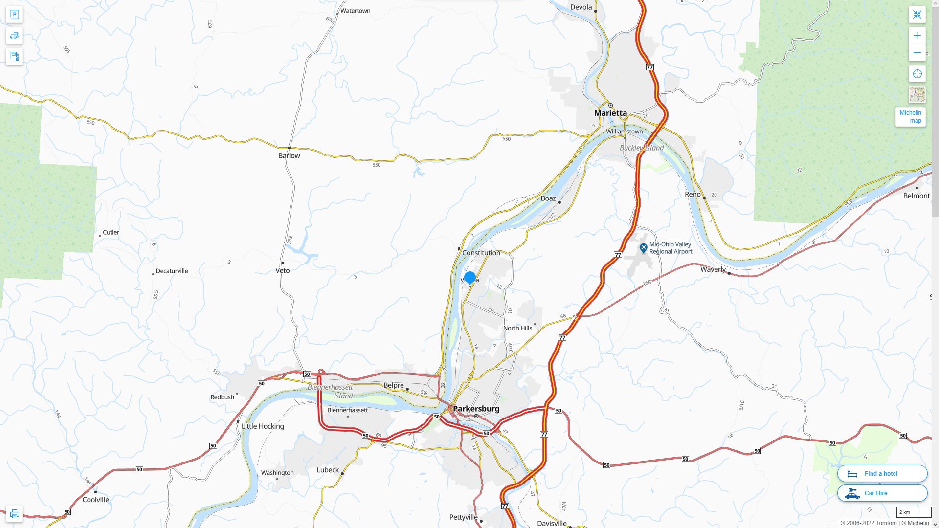 Vienna, West Virginia Map