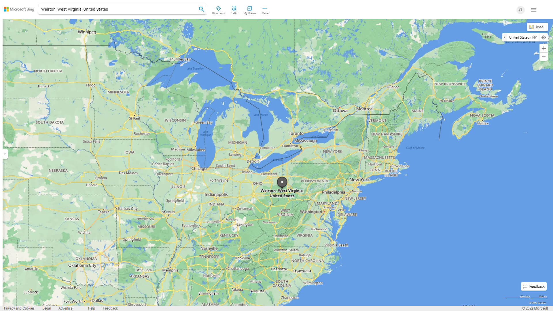 Weirton, West Virginia Map