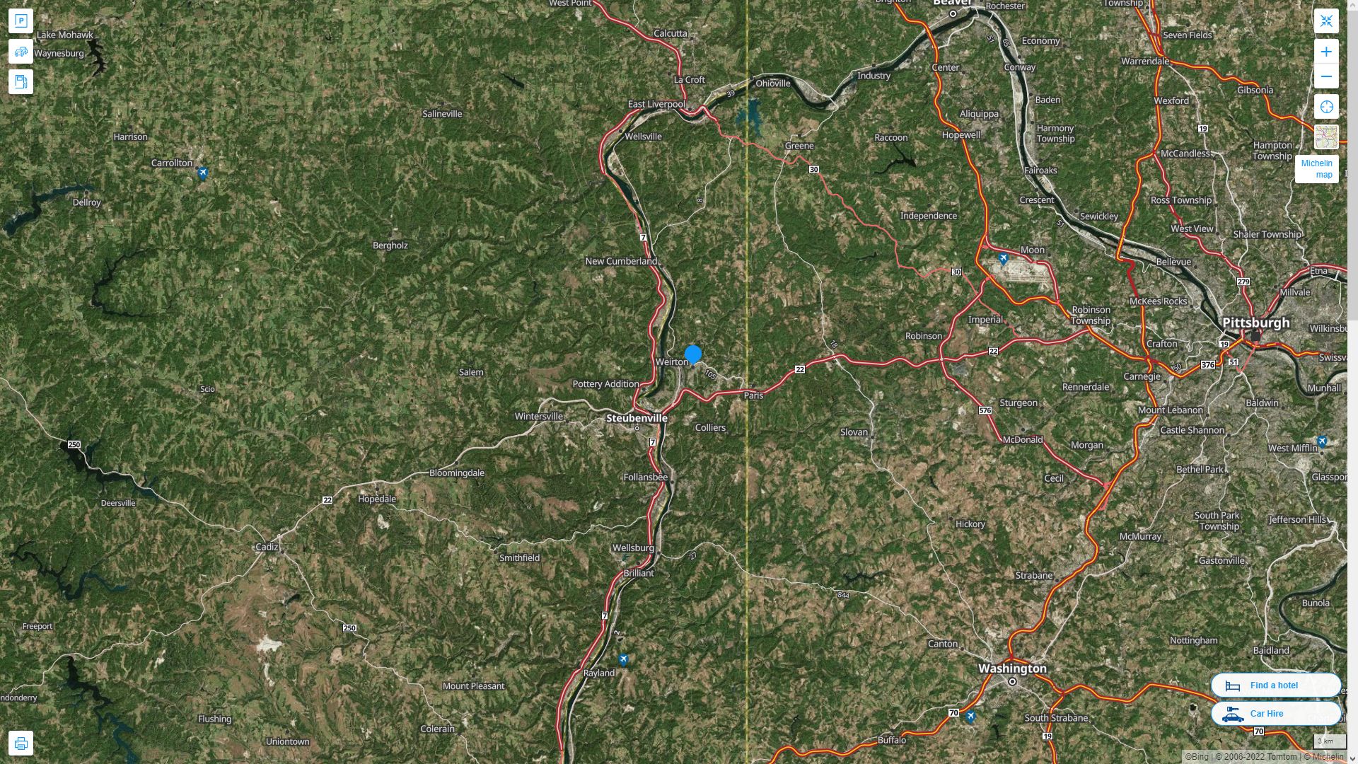 Weirton, West Virginia Map