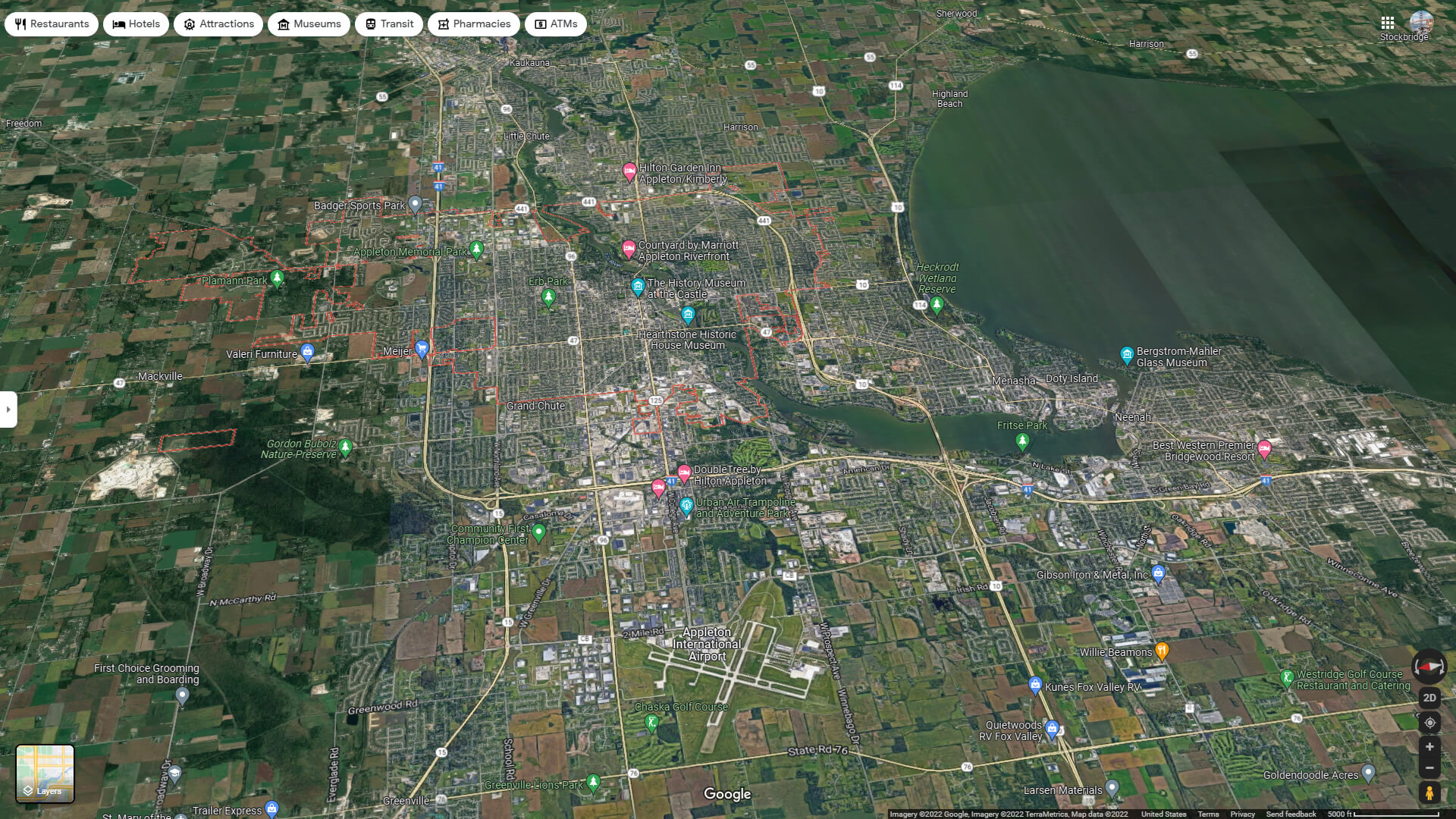 Appleton, Wisconsin Map