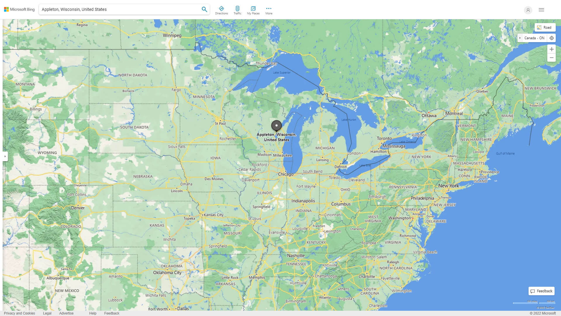 Appleton, Wisconsin Map