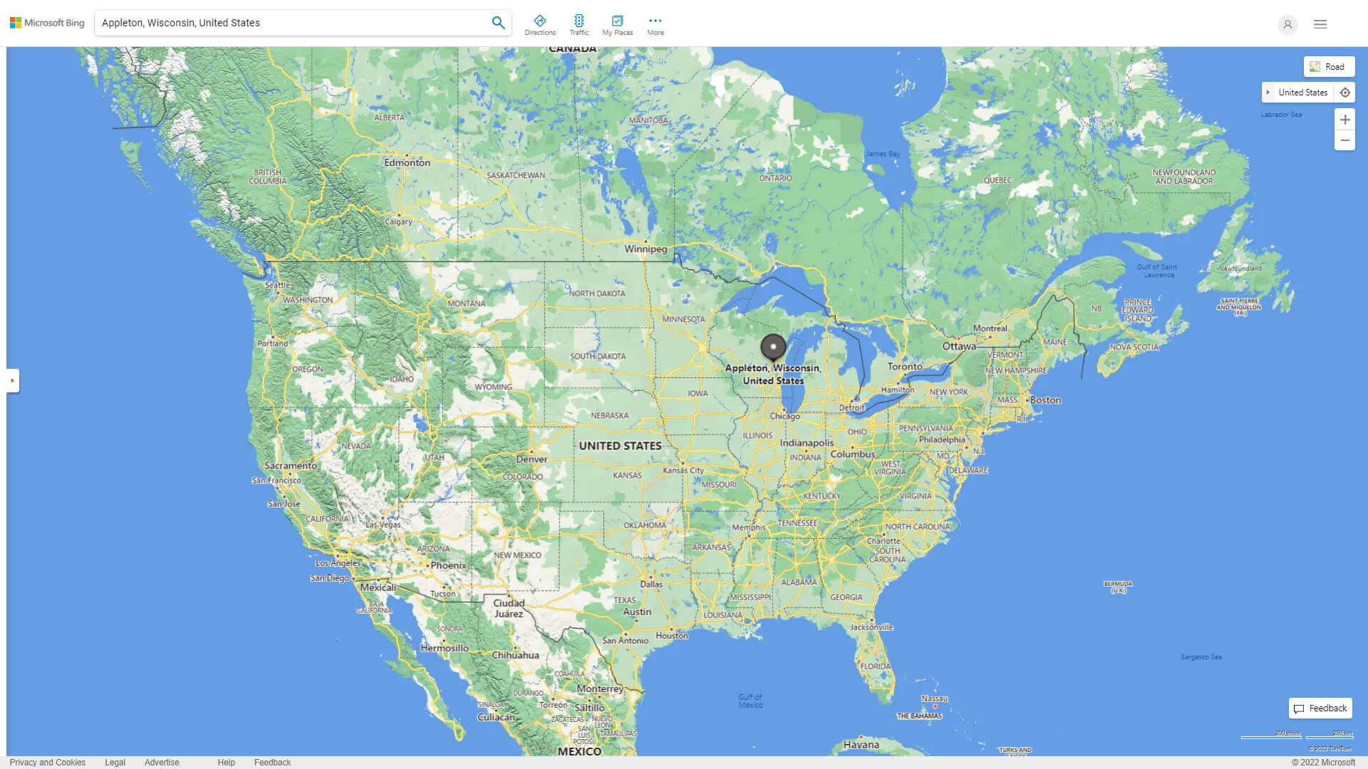 Appleton, Wisconsin Map