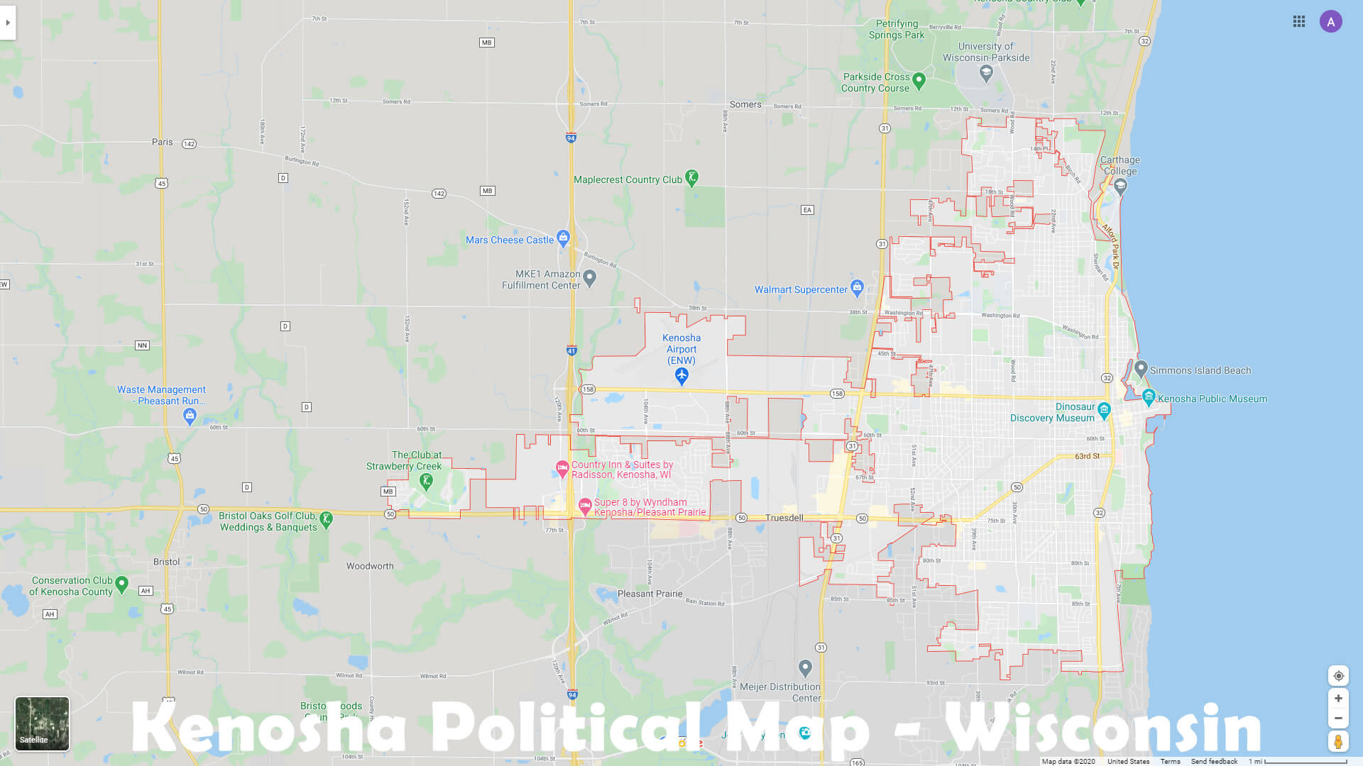 Kenosha, Wisconsin Map