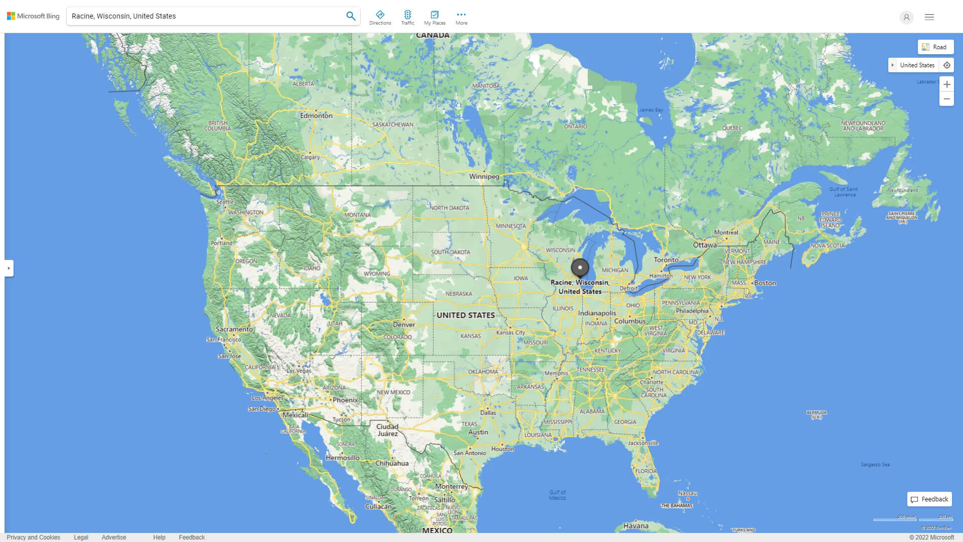 Racine, Wisconsin Map