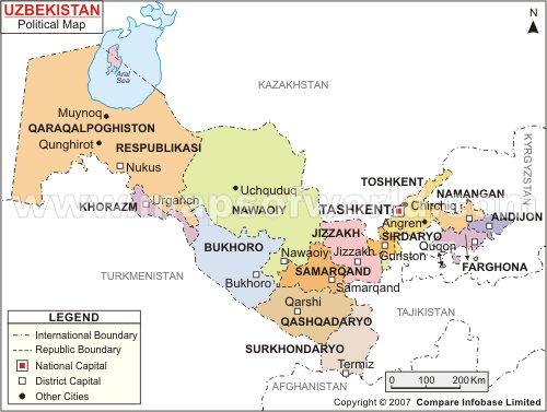 Samarkand Map - Uzbekistan